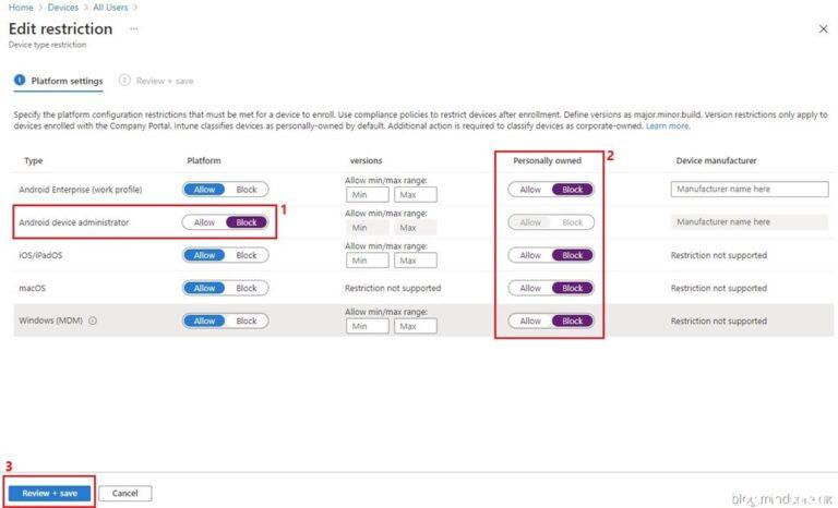 Block personally owned devices in Intune with enrollment restrictions ...