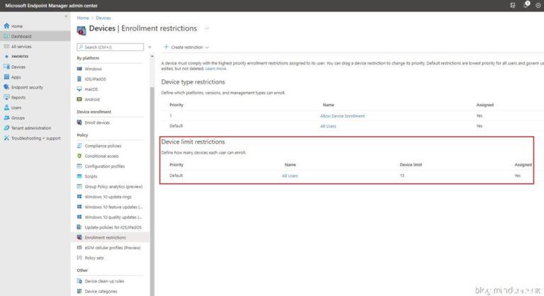 Block personally owned devices in Intune with enrollment restrictions - Mindcore Techblog