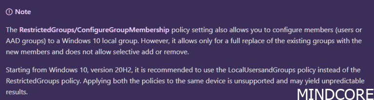 Manage local administrator rights on Windows 365 Cloud PCs. - Mindcore ...