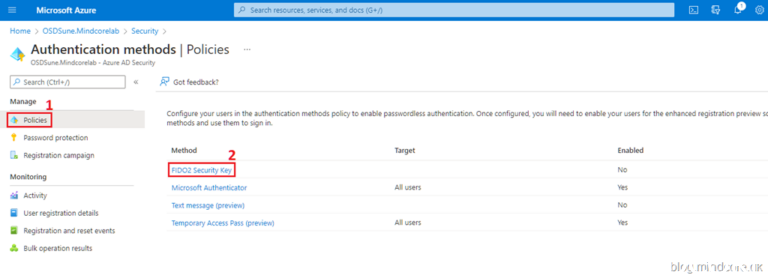 How to secure Windows 365 using a FIDO2 security key - Mindcore Techblog