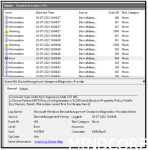 Intune error codes and solutions - Mindcore Techblog