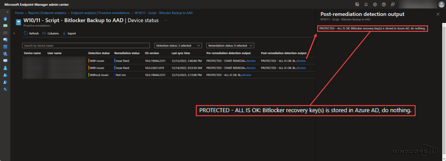 Migrate Bitlocker recovery key(s) to Azure AD - Mindcore Techblog