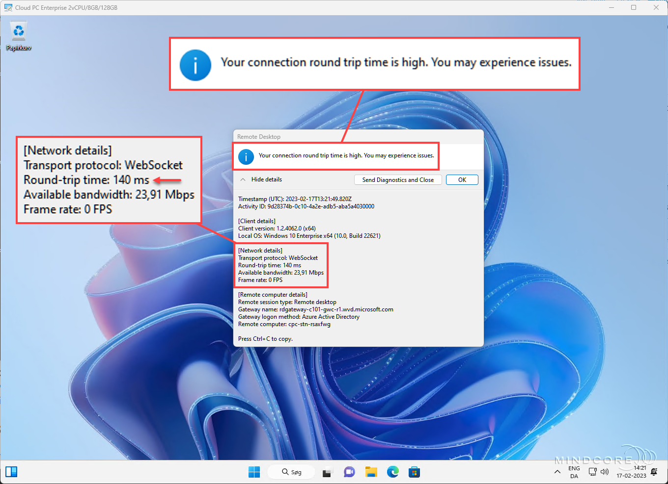 Windows 365 End-User Experience - Part 1 - Mindcore Techblog