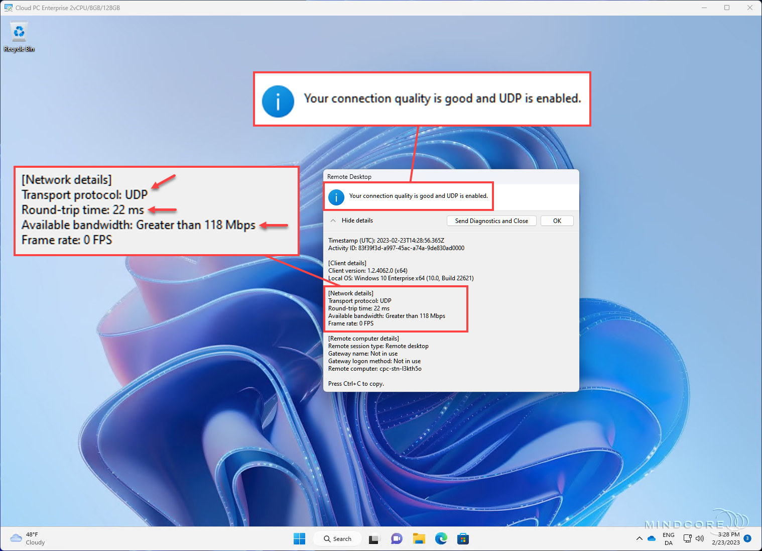 Windows 365 End-User Experience - Part 1 - Mindcore Techblog