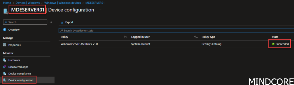 Assign ASR rules to servers through Microsoft Intune Admin Center ...