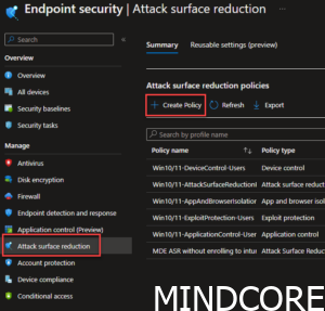 Assign ASR rules to servers through Microsoft Intune Admin Center - Mindcore Techblog