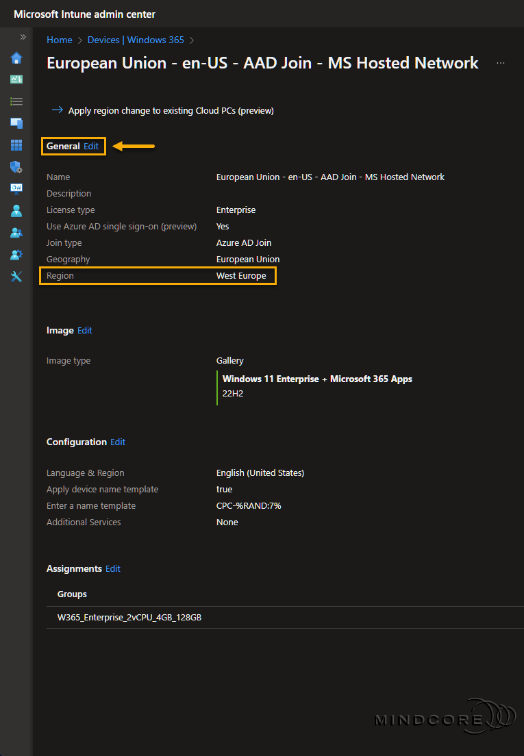 Move Cloud PCs to a new Azure Region - Mindcore Techblog