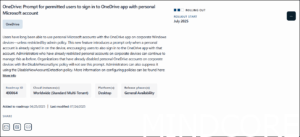 OneDrive Sync - Mindcore Techblog