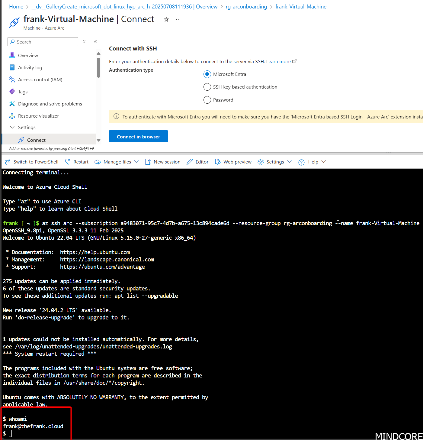 Modern Server Management - Entra ID based SSH Login on Linux with Azure Arc - Mindcore Techblog