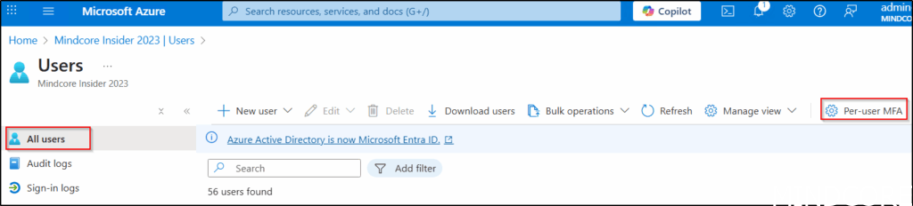 Per-user Entra ID multifactor authentication - Mindcore Techblog