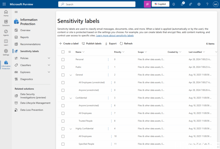 Microsoft Purview - Enabling Sensitivity (Purview) Labels for documents ...