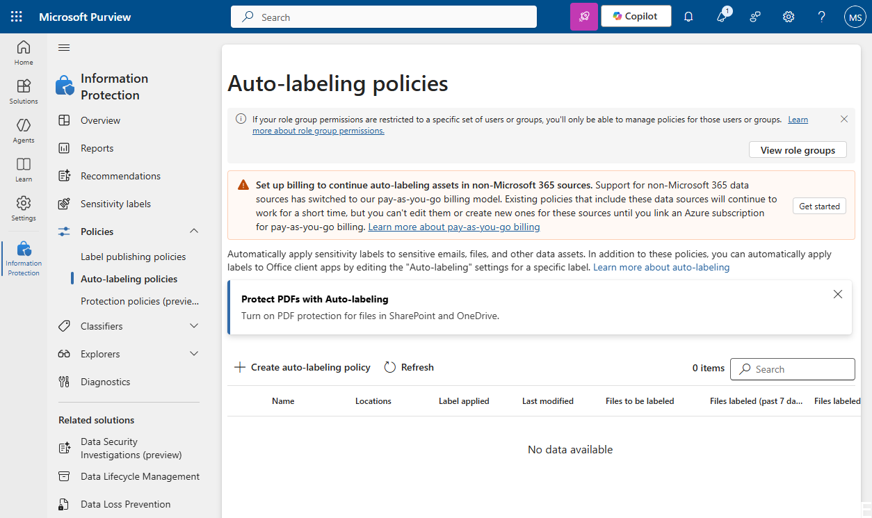 Microsoft Purview - Enabling Sensitivity (Purview) Labels for documents ...
