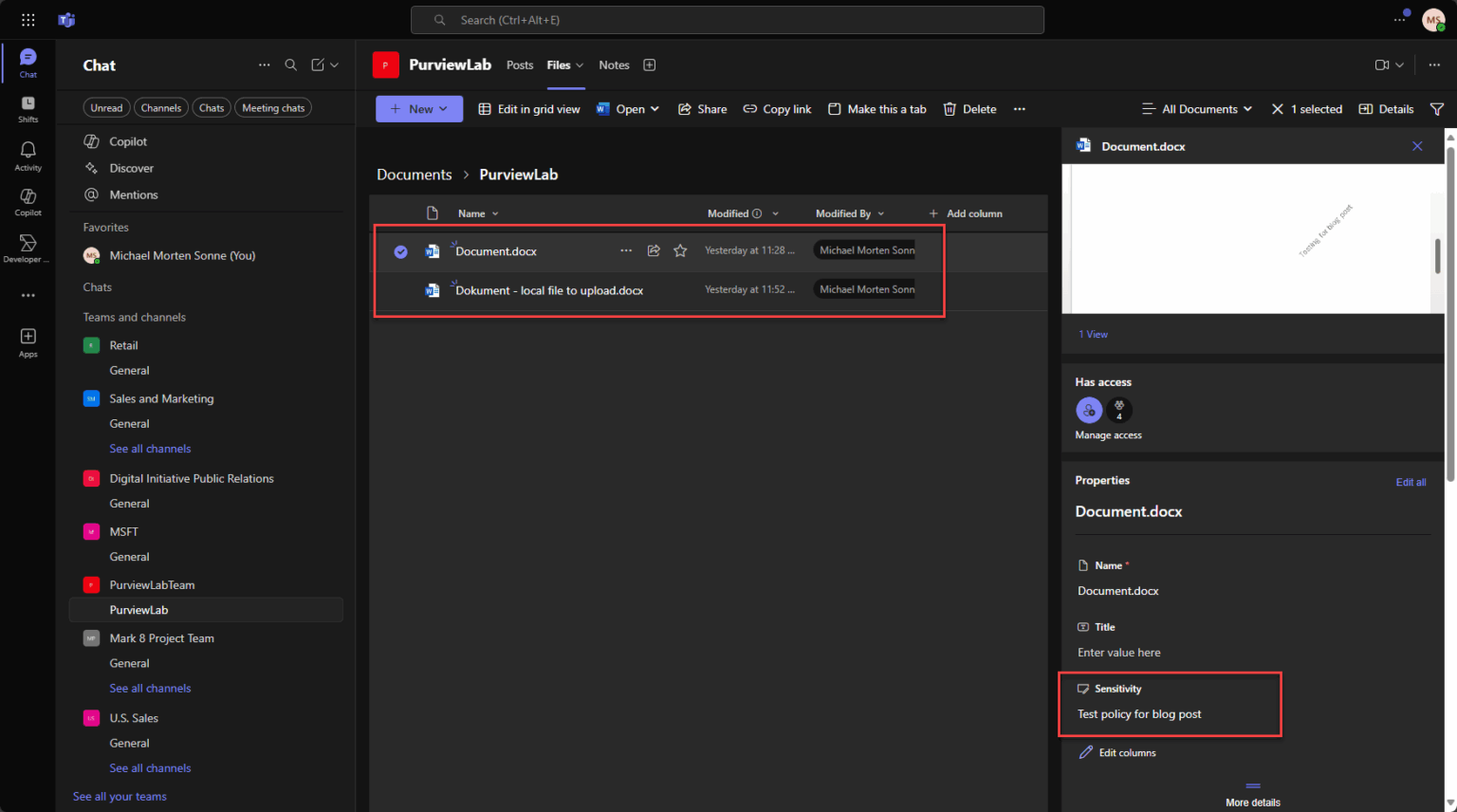 Microsoft Purview - Enabling Sensitivity (Purview) Labels for documents ...